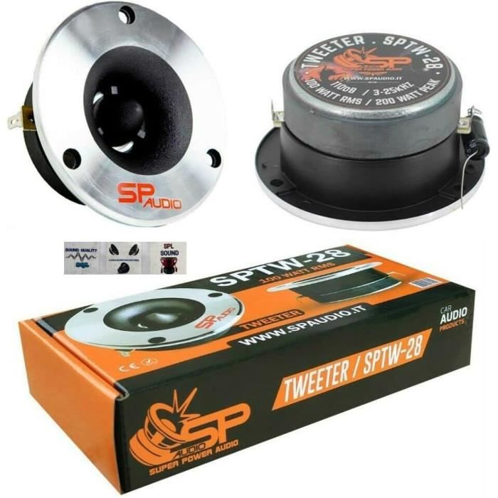 Sp 2 Tweeter Audio Sptw28 Ultra Slim 100 Watt Rms Et 200 Watt Max Avec ...