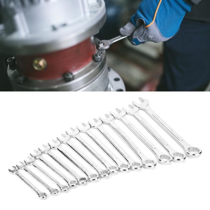 Clé Mixte - FDIT - Jeu De Clés Combinées 14 Pièces - Acier Chrome ...