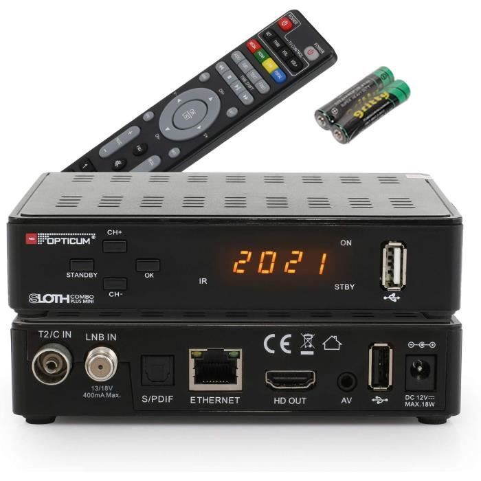 Récepteur TV HD - RED OPTICUM - Sloth Combo Plus Mini - HDMI - USB 2.0 ...
