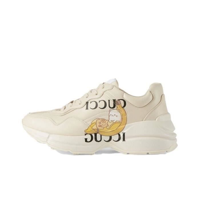 Gucci Rhyton Homme Femme Chaussure Sneakers Pas Cher blanc Couleurs ...