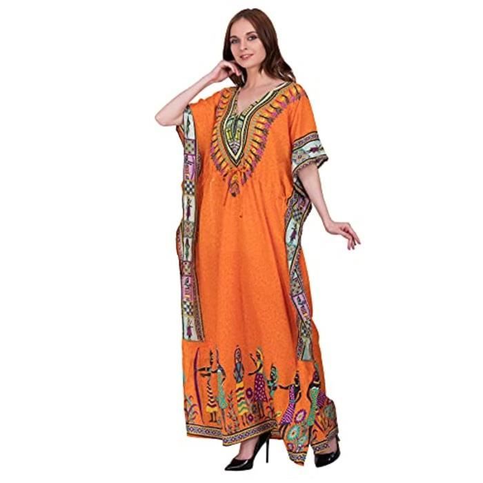 Robe U0067 Tribal Design Style Kaftan Dress Kimono Top Maxi de nuit ...