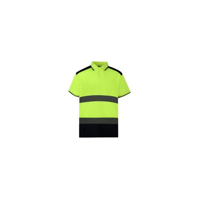 Polo bicolore haute visibilité Yoko - hi vis yellow/navy - XL Hi vis ...