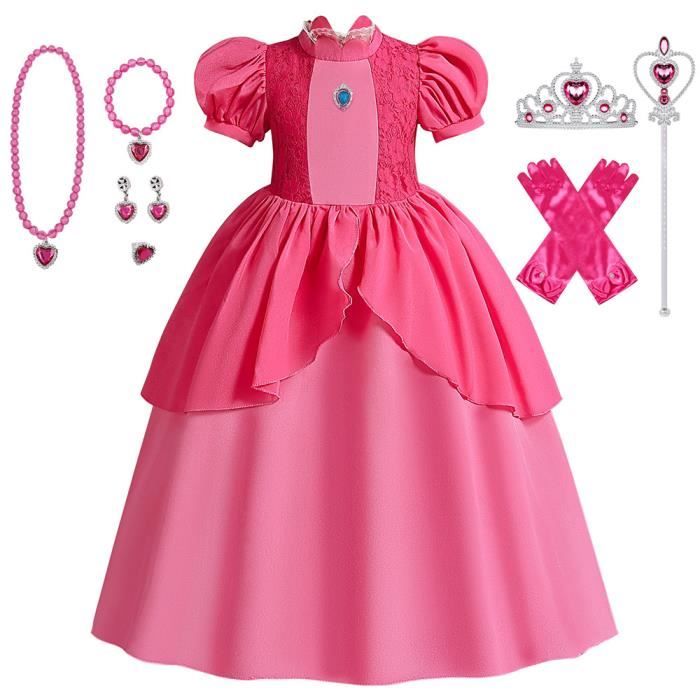Enfants Filles Princesse Costumes Robe à Manches Courtes Cosplay de ...