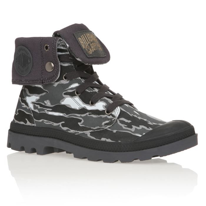 PALLADIUM Baskets Baggy Lea Camo Homme Noir, gris et blanc - Cdiscount ...