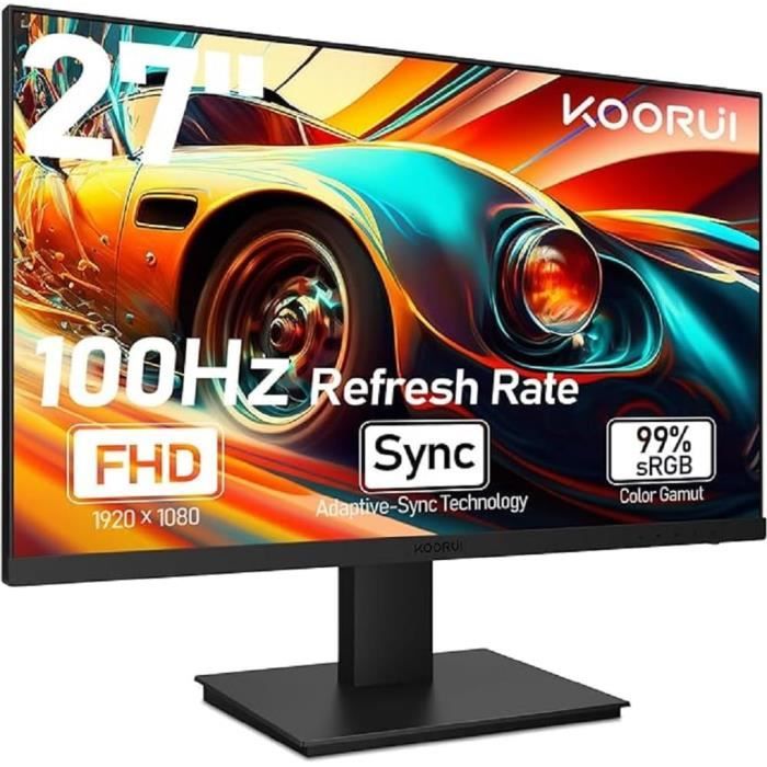 Écran Pc 27 Pouces Avec Haut-Parleurs Intégrés, 100Hz, Fhd 1080P,Sans ...
