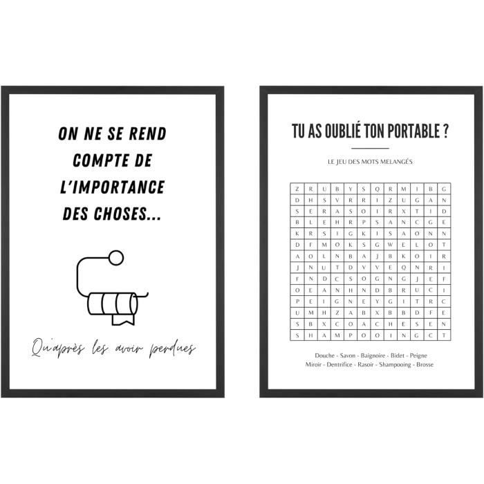 Affiches Toilettes Décoration Salle De Bain Wc Poster Minimaliste