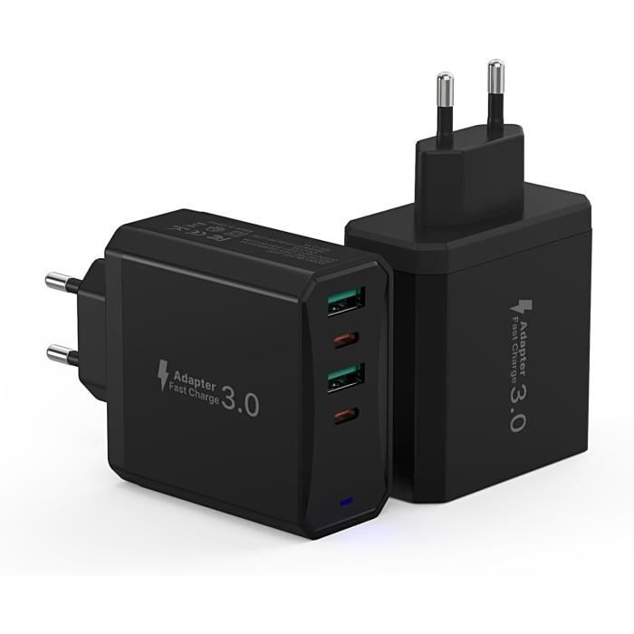 Chargeur Usb C Rapide, 50W 6-Port Prise Usbc Multi Secteur Replacement ...