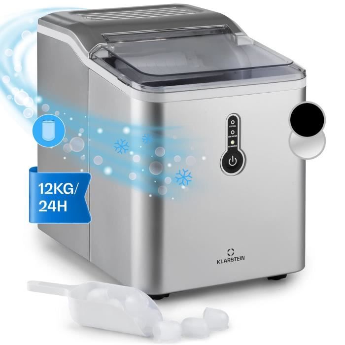 Klarstein Machine a Glacons pour la Maison, Capacité de 1.5L, Fabrique ...