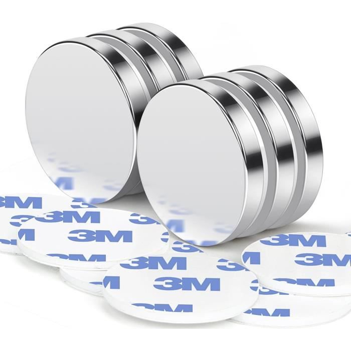 Aimants En Néodyme,6 Piece Aimant Ultra Puissant 20X4Mm Adhésif Double ...