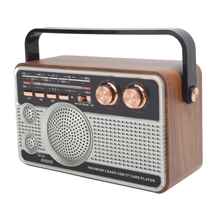 VINGVO Radio avec Bluetooth Radio FM / AM / SW Haut-parleur USB ...
