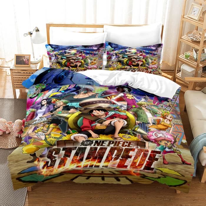 Ensembles De Literie One Piece Luffy Animé Quilt Taille 220 240cm Cool
