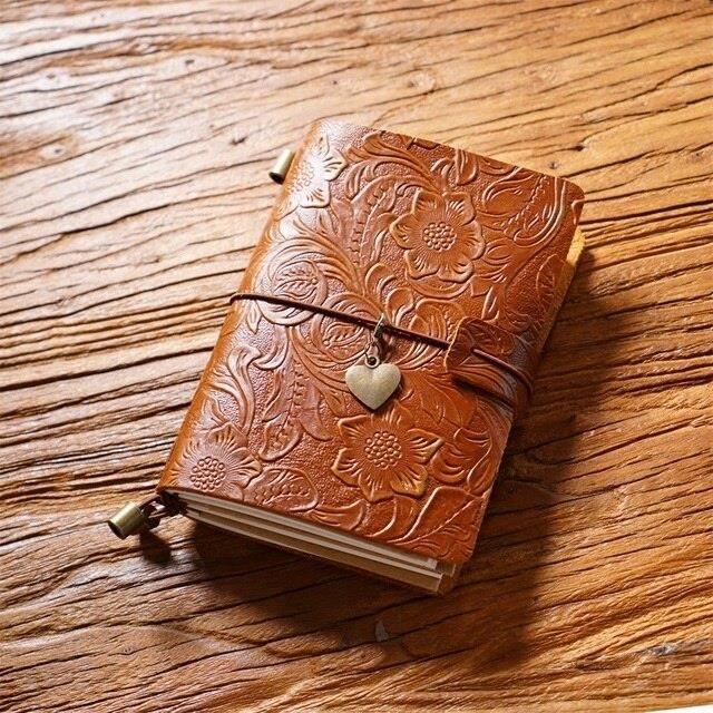 CAHIER,brown passport-TN106--Carnet de notes Vintage en cuir véritable ...