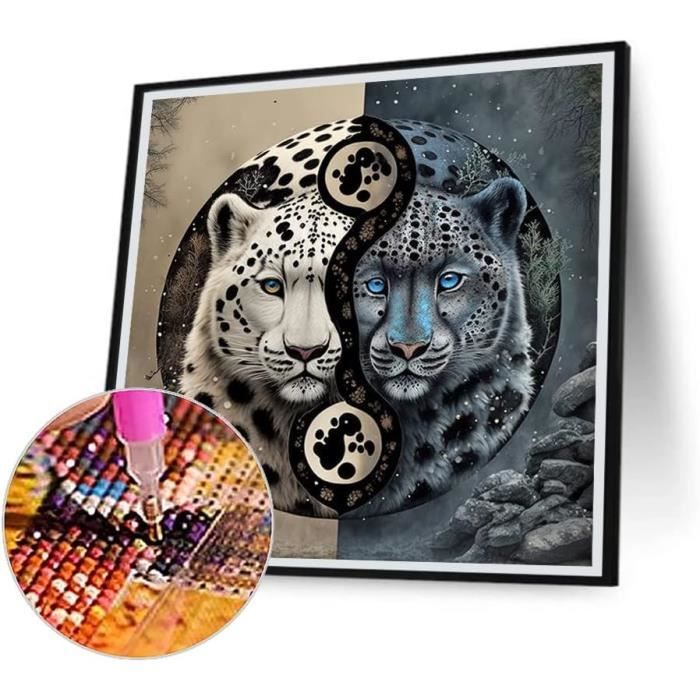 Broderie Diamant Kit Complet Yin Yang Léopard Bricolage Diamond ...