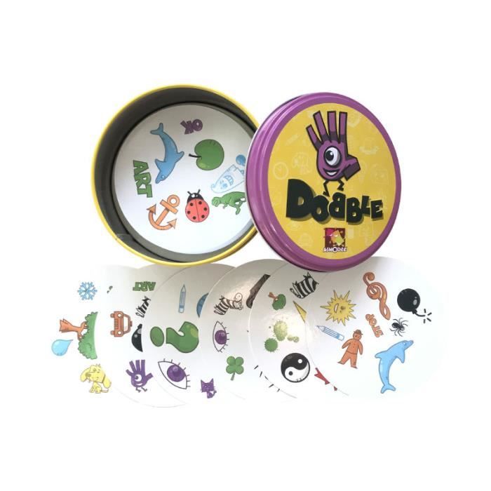 Carte en papier - Cartes Dobble avec boîte en fer, Cartes de camping ...