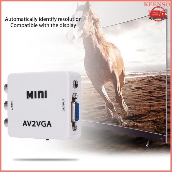 Convertisseur VGA vers vidéo, adaptateur composite AV vers VGA 480P ...