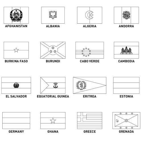 : Carte Du Monde À Colorier Et Drapeaux - 61 X 91,4 Cm - Affiche Roulée ...