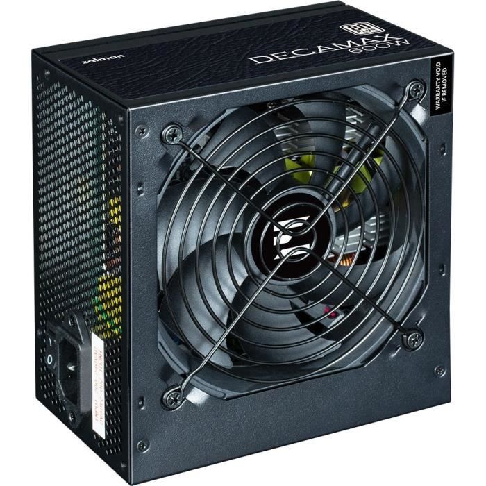 Alimentation PC - ZALMAN - DecaMax 600W - 80+ - Non modulaire ...