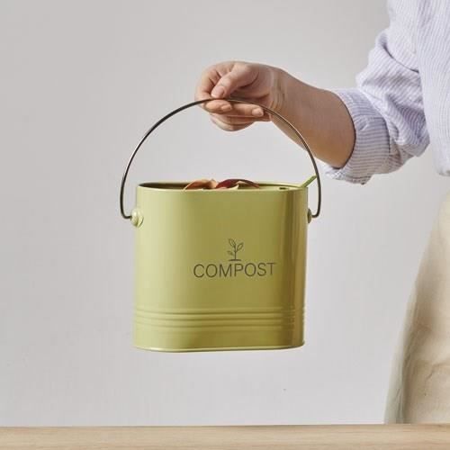 Seau à compost - GUILLOUARD - Ovale - Capacité 3L - Avec filtre à ...