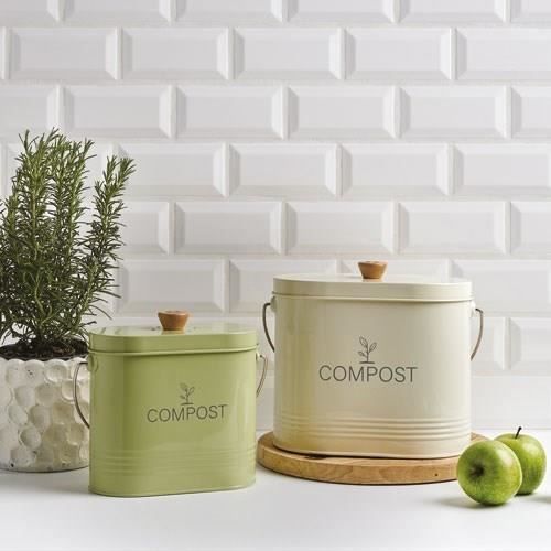 Seau à compost - GUILLOUARD - Ovale - Capacité 3L - Avec filtre à ...