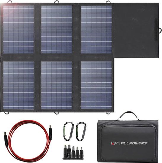 Panneau solaire pliable ALLPOWERS 60W avec sorties USB-C et USB-A pour ordinateurs portables ...