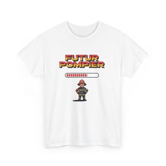 T-shirt Futur Pompier Homme – Tee Shirt Blanc Gris Métier Sapeur ...