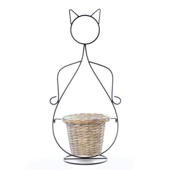 Cache pot Chat Métal - 83 cm - Cdiscount Jardin