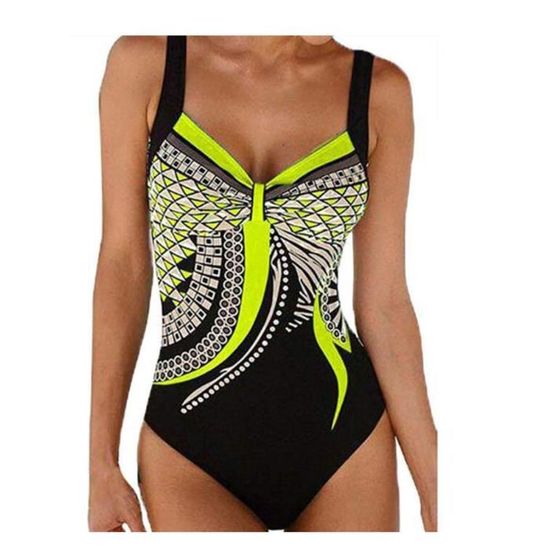 Maillot De Bain Femme 1 Pieces Gainant Piscine Slim Push Up Dos Nu Bikini Col En V Profond Bain ...