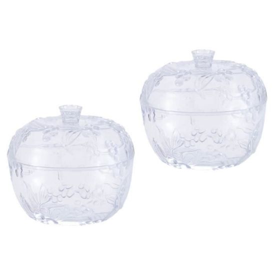 KE13818-2pcs Boîte de rangement pratique de bonbon Candy à bonbons avec ...