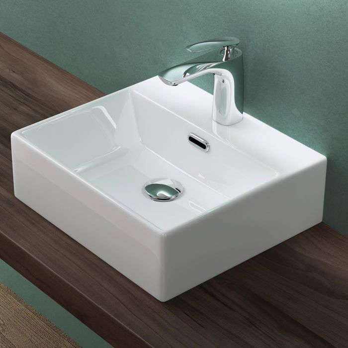 Mai & Mai Vasque à Poser 41x36x13cm Lavabo en Céramique Blanc ...