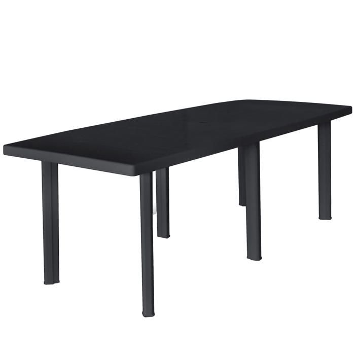 Table de jardin BDM - Balcon et terrasse - Anthracite 216x90x72 cm ...