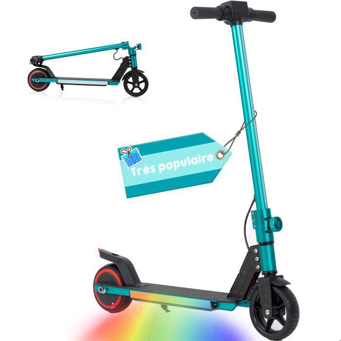 Vankel Trottinette Électrique Enfant 6-14 Ans – Vert – Pliable et ...
