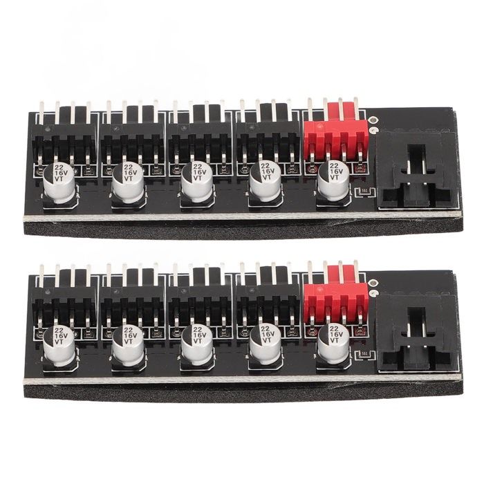Minifinker PC CHASSIS FAN HUB 2PCS PWM VAN HUB 12V 4 broches 5 Way Way ...