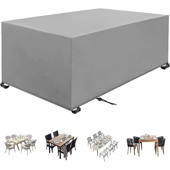 Housse Table De Jardin - Marque - 220x120x90cm - Argent - Oxford Tissu ...