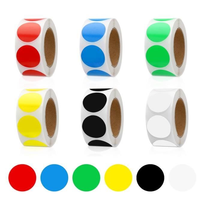 3000 étiquettes gommettes rondes multicolore,20mm gommettes ...