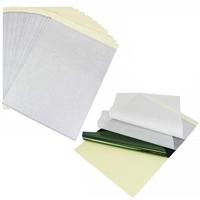 25 Feuilles Papier Transfert Tatouage Imprimable Papier de Transfert ...
