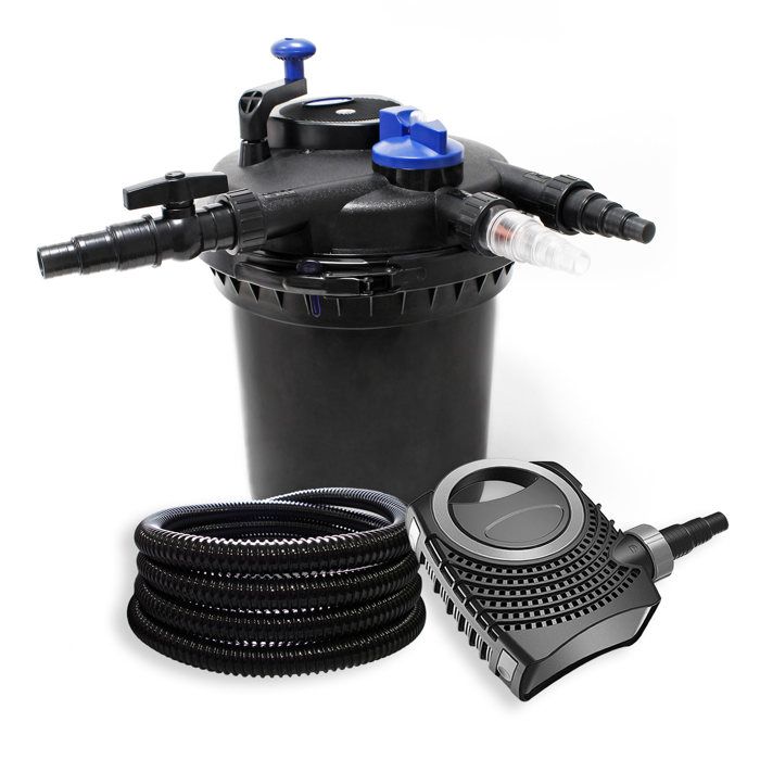 Kit de Filtration à Pression avec 30000l Filtre, 18W UVC Stérilisateur ...