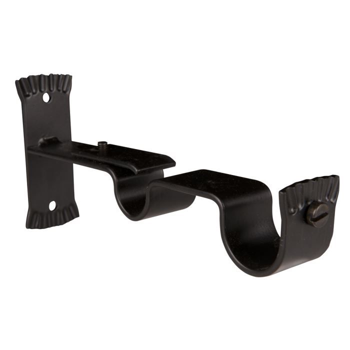 Support mural double pour tringle en fer forgé … - Cdiscount Maison