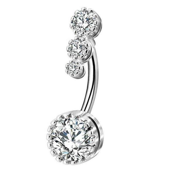 Anneau de Nombril en cristal pour et bijoux de corps Piercing haltère ...