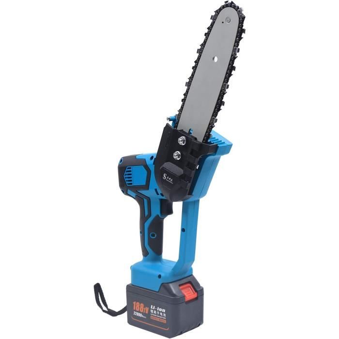 Mini tronçonneuse électrique sans fil Chainsaw 8" 18 V Tronçonneuse ...