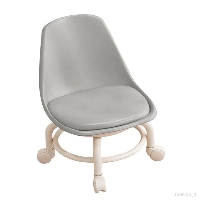 Tabouret roulant bas avec roulettes et support dorsal Chaise pivotante ...