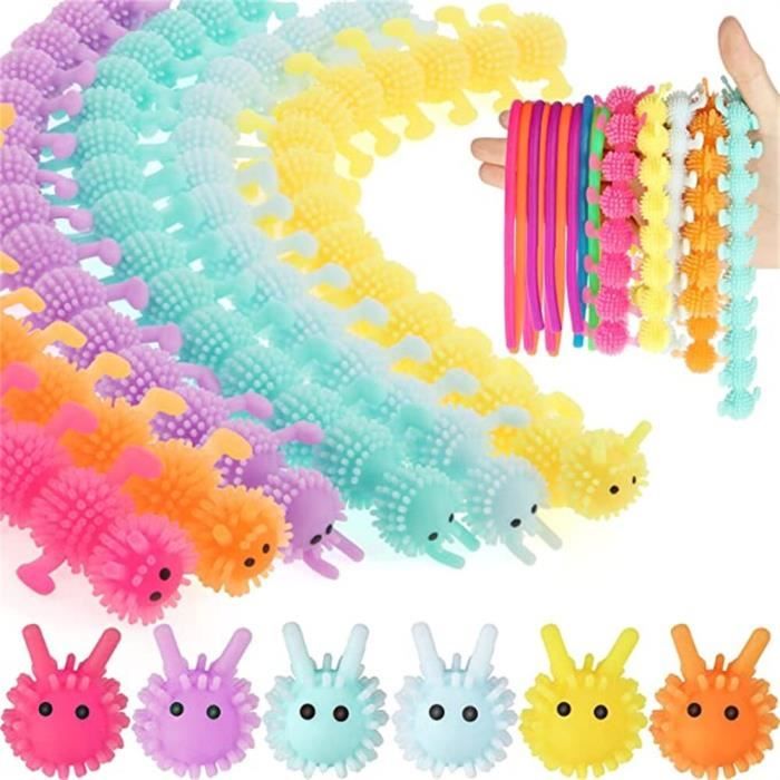 CRAZE 18Pack Stretchy Strings Fidget Toys Monkey Noodles Rainbow ...