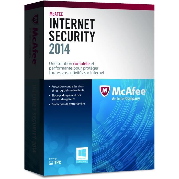 McAfee Internet Security 2014 - Box pack ( 1 an… - Cdiscount Informatique