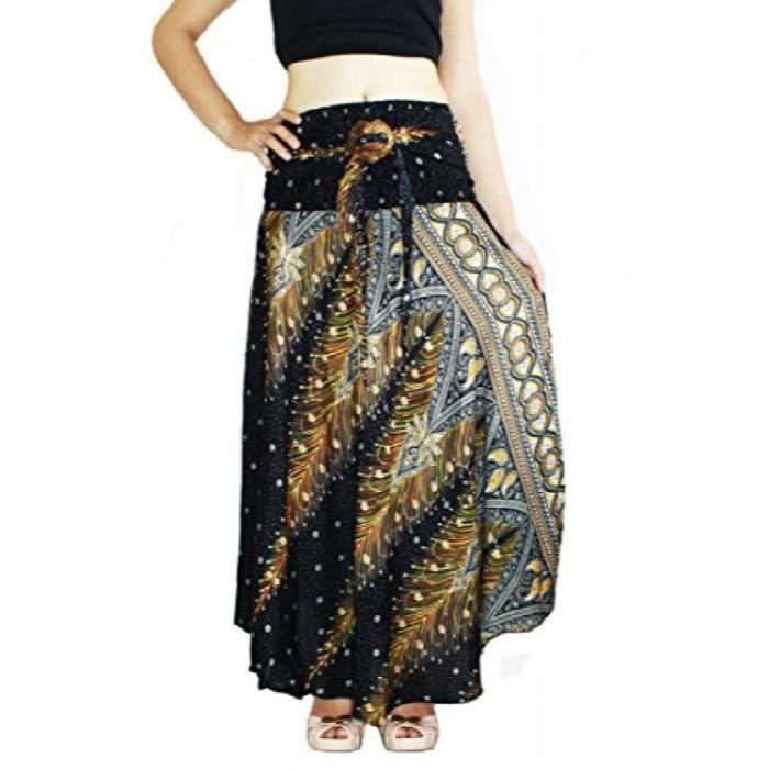 Robe AK2OQ Longue style bohème des femmes Gypsy Boho Hippie Taille-38 ...