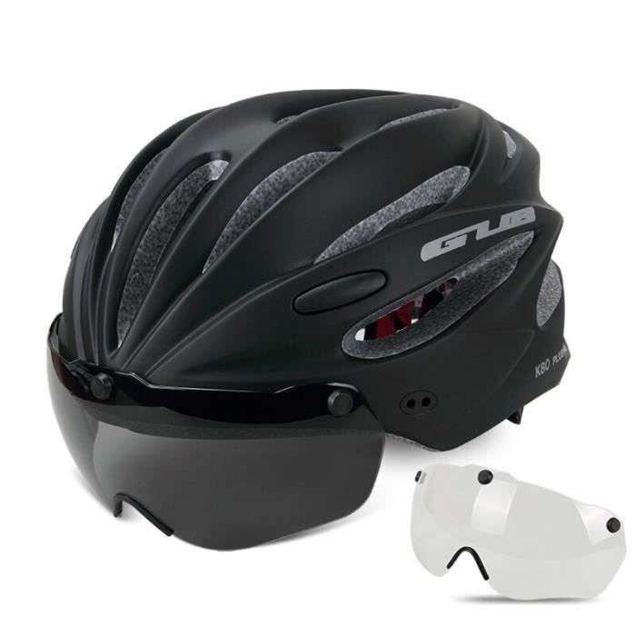 Casque vélo,casque de cyclisme avec visière magnétique, moulé ...