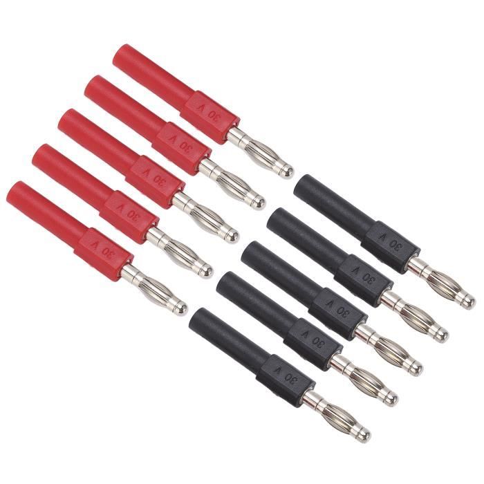 Connecteur banane - OMABETA - J.20012 - 4mm mâle à 2mm femelle - 5 jeux - Bonne conductivité ...