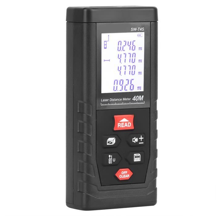 Qiilu mètre à ruban SWT4S Télémètre Laser Mesure Distance Règle Mètre ...