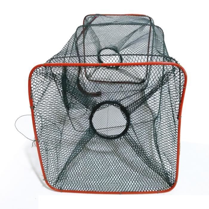 Filet de pêche Cage Piège à crevettes en nylon Portable plié pliable ...
