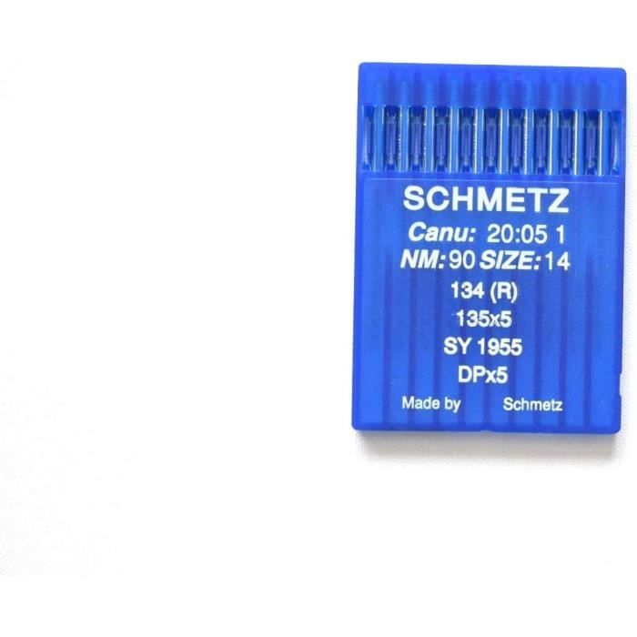SCHMETZ Aiguilles pour machine à coue industrielle CANU 20:05 1, 134R, SY 1955, DPx5 (14-90)191 ...