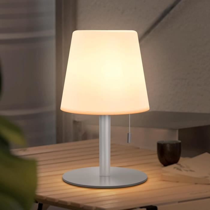 MALUX Lampe de Table sans fil 8 Couleurs RGB Lampe de Chevet Changement ...