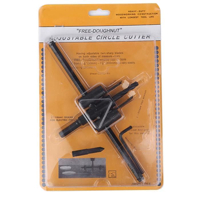 Tbest Scie cloche circulaire Cercle trou scie réglable Type d'avion ... Tbest Scie cloche circulaire Cercle trou scie réglable Type d'avion ...